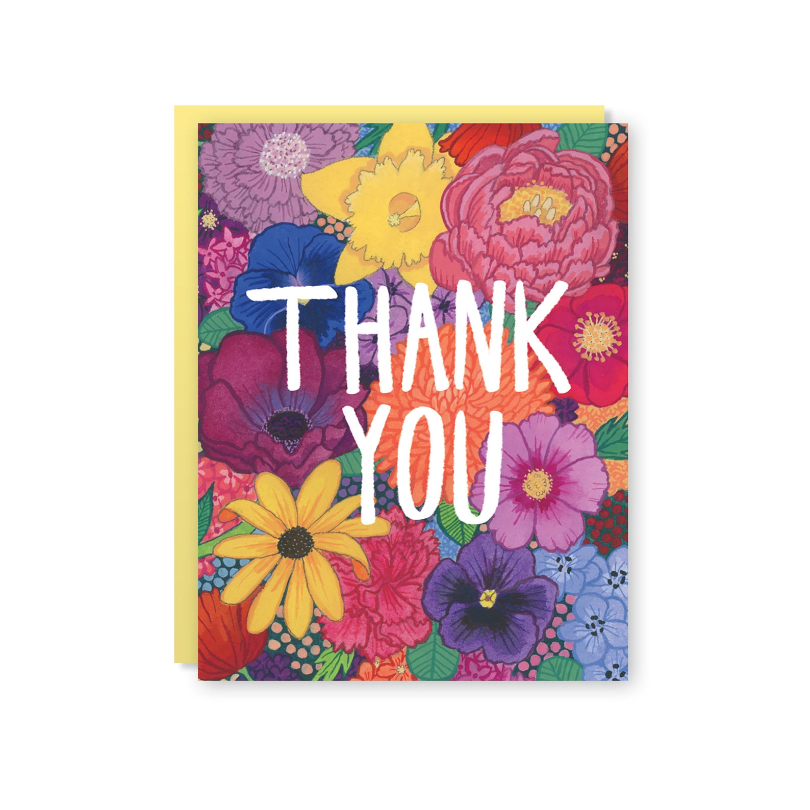Thank You Flowers Card - Etsy