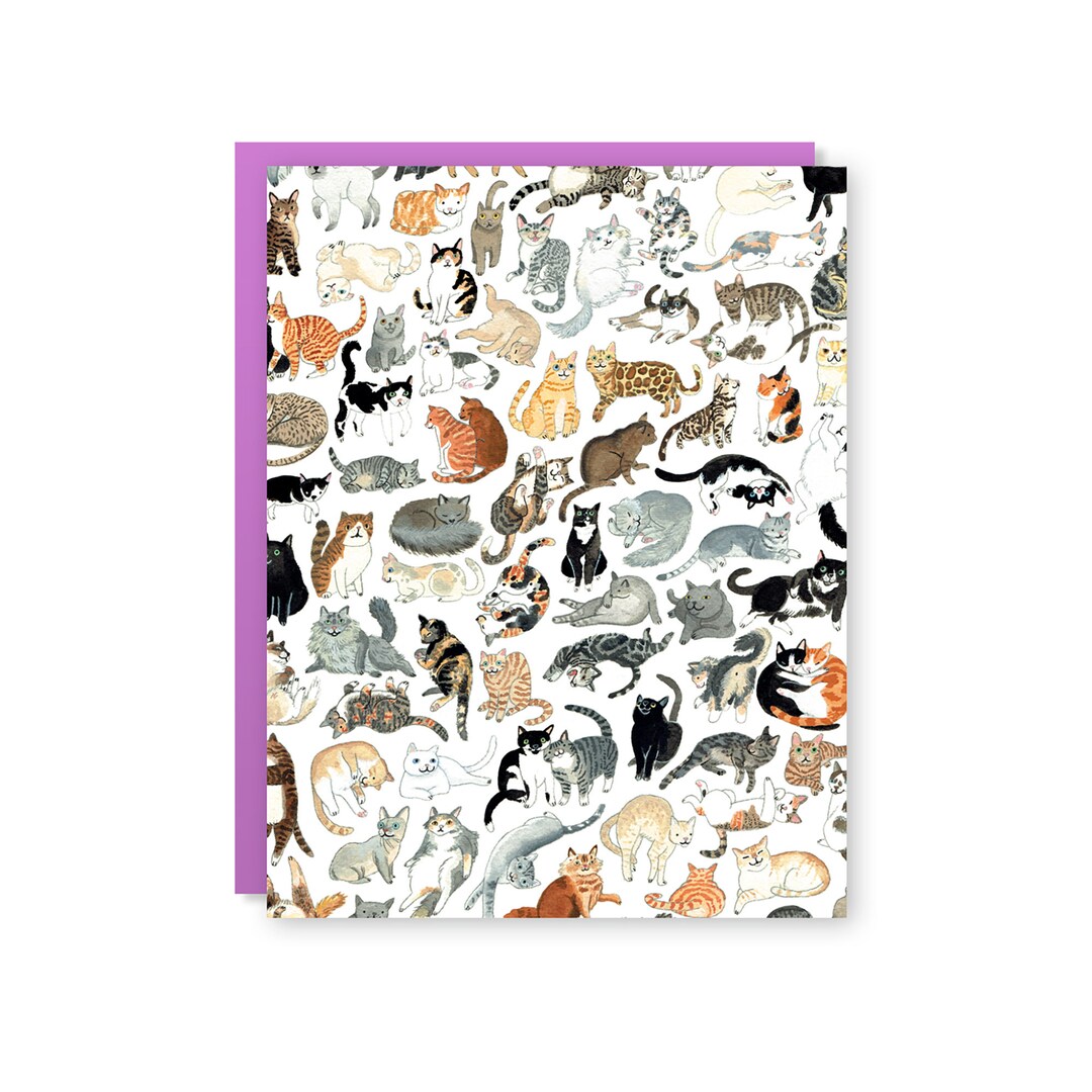 Cat Clutter Card - Etsy