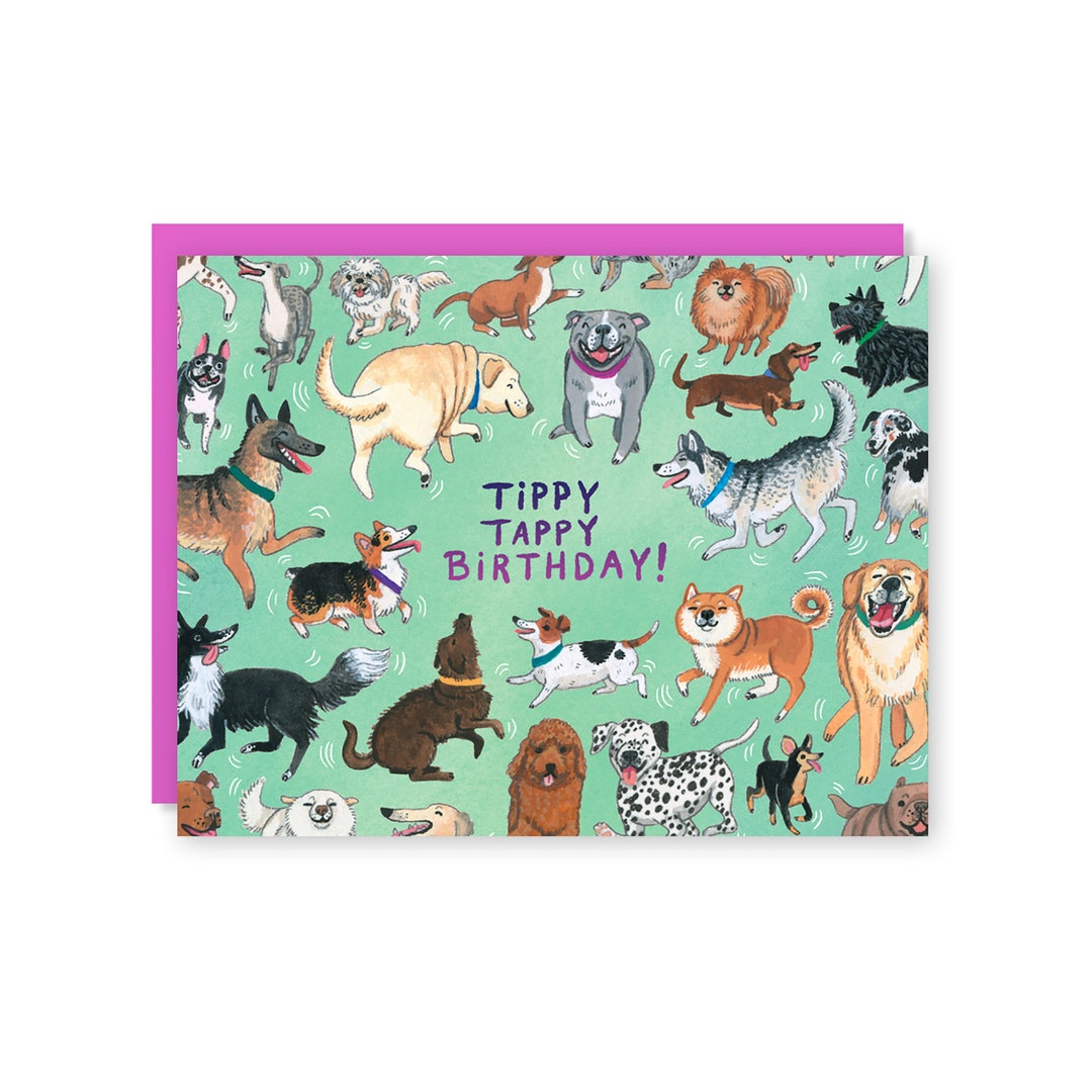 Tippy Tappy Birthday Card - Etsy