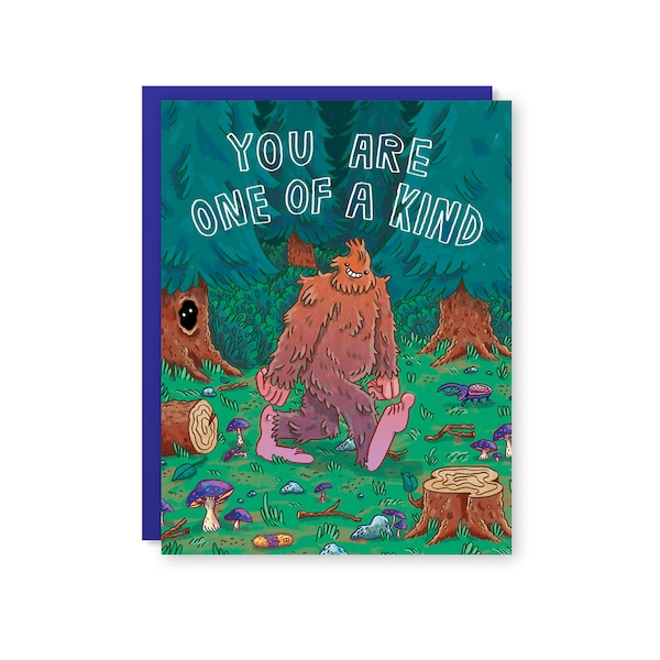 Bigfoot Greeting Card - Etsy