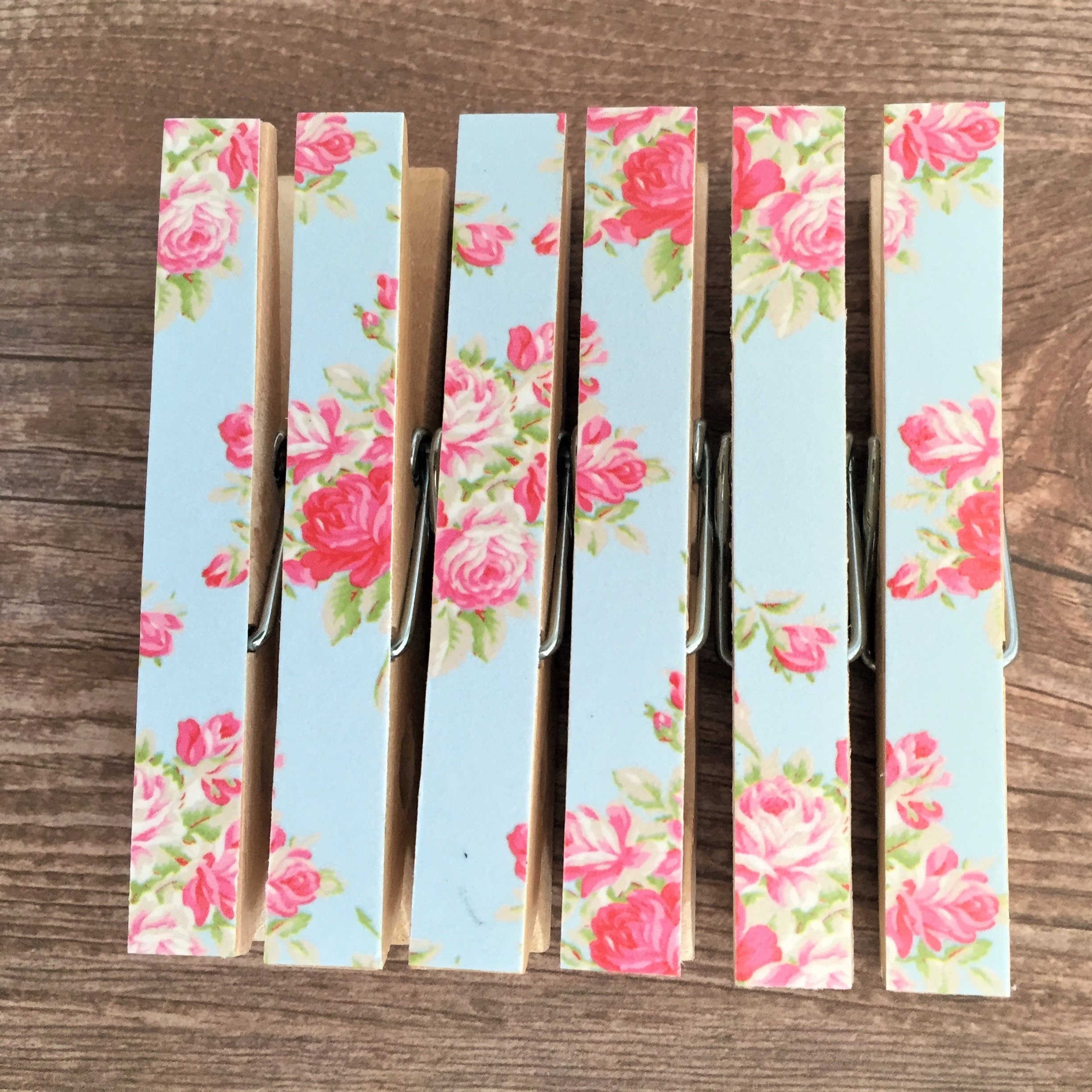 Kitchen Décor Home & Living Magnetic Pegs Pink Roses Peg Magnets Shabby ...