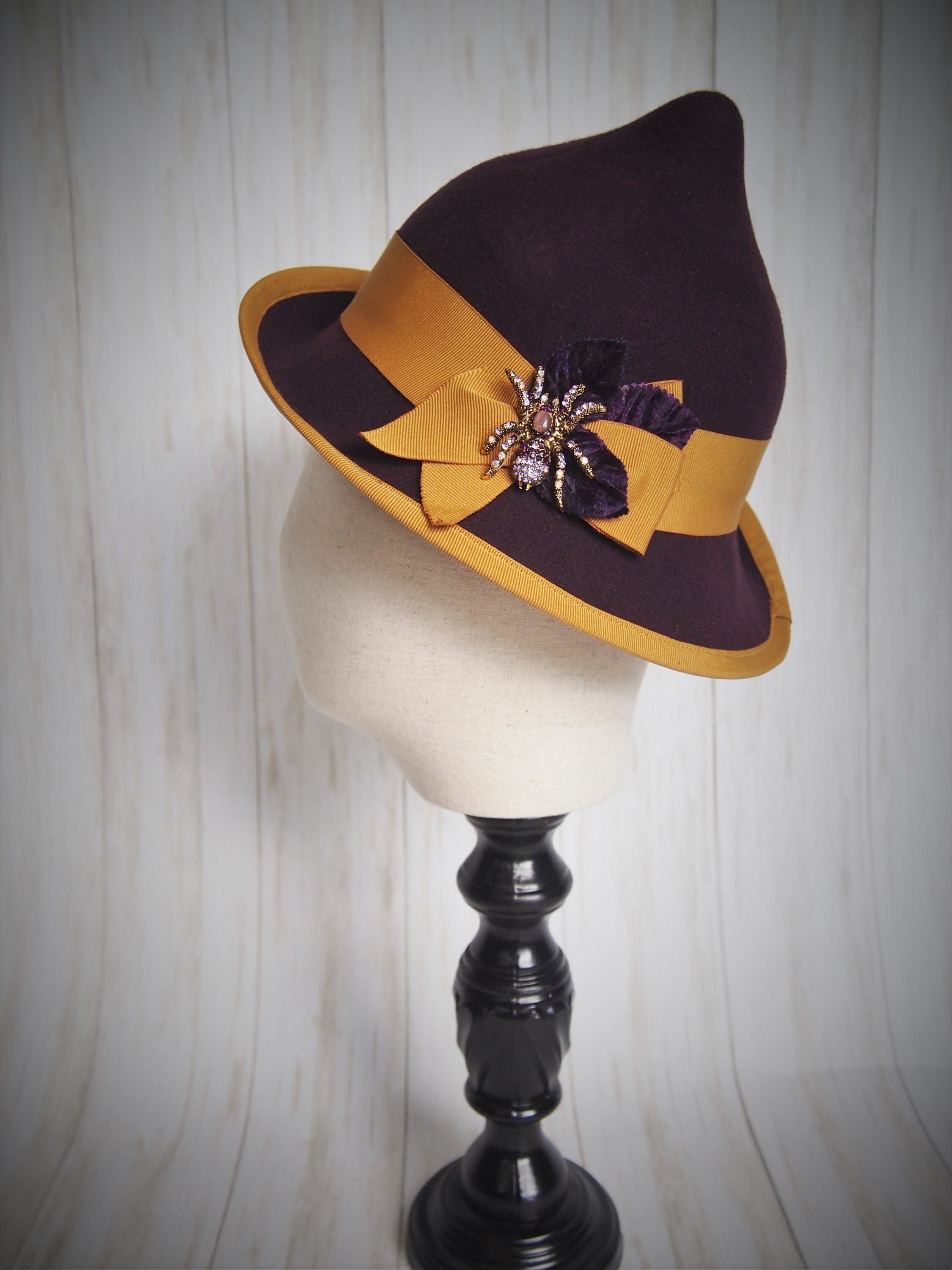 Plum Felt Deco Hat