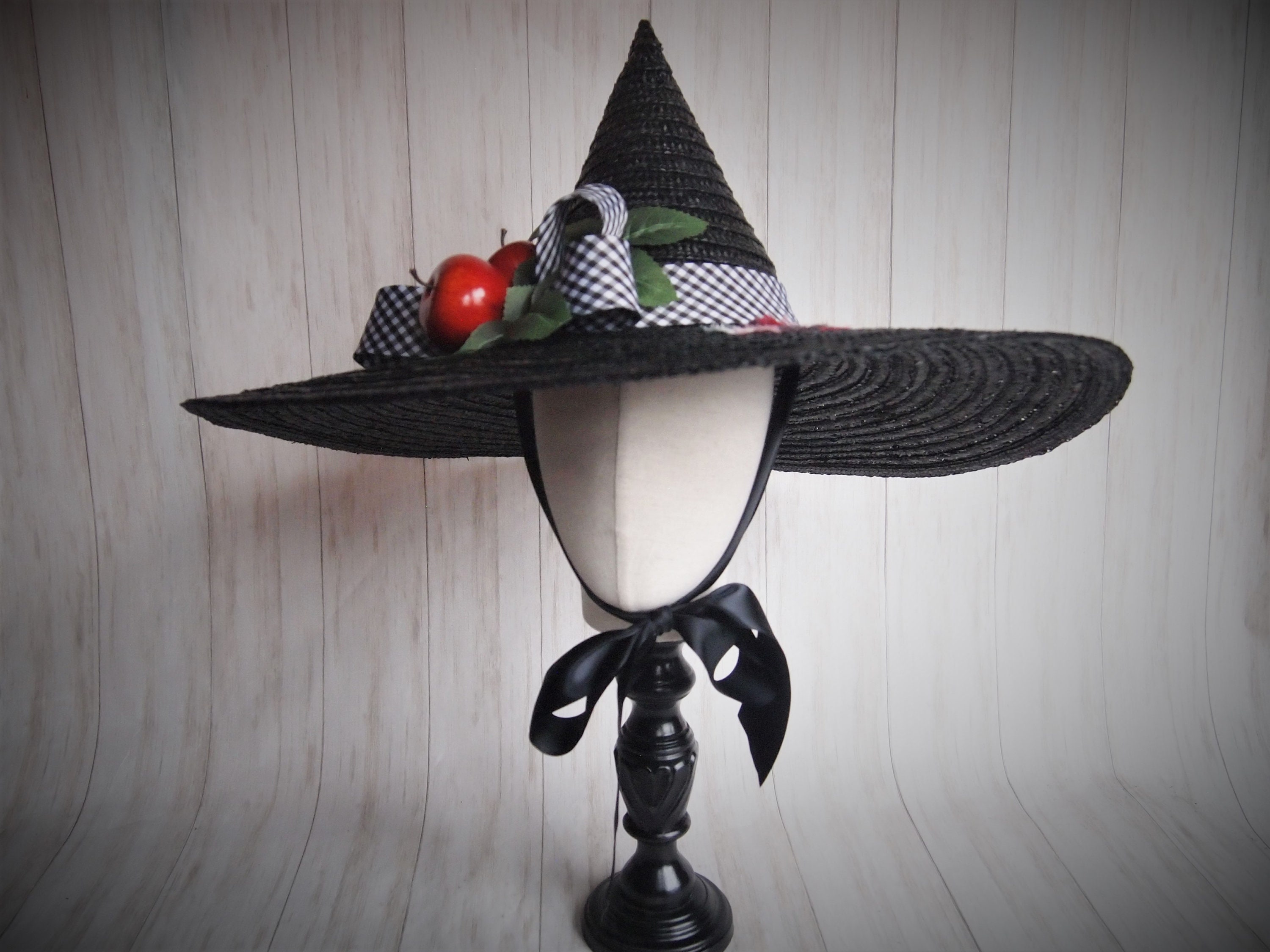 LIMITED EDITION Black Straw Witch Hat