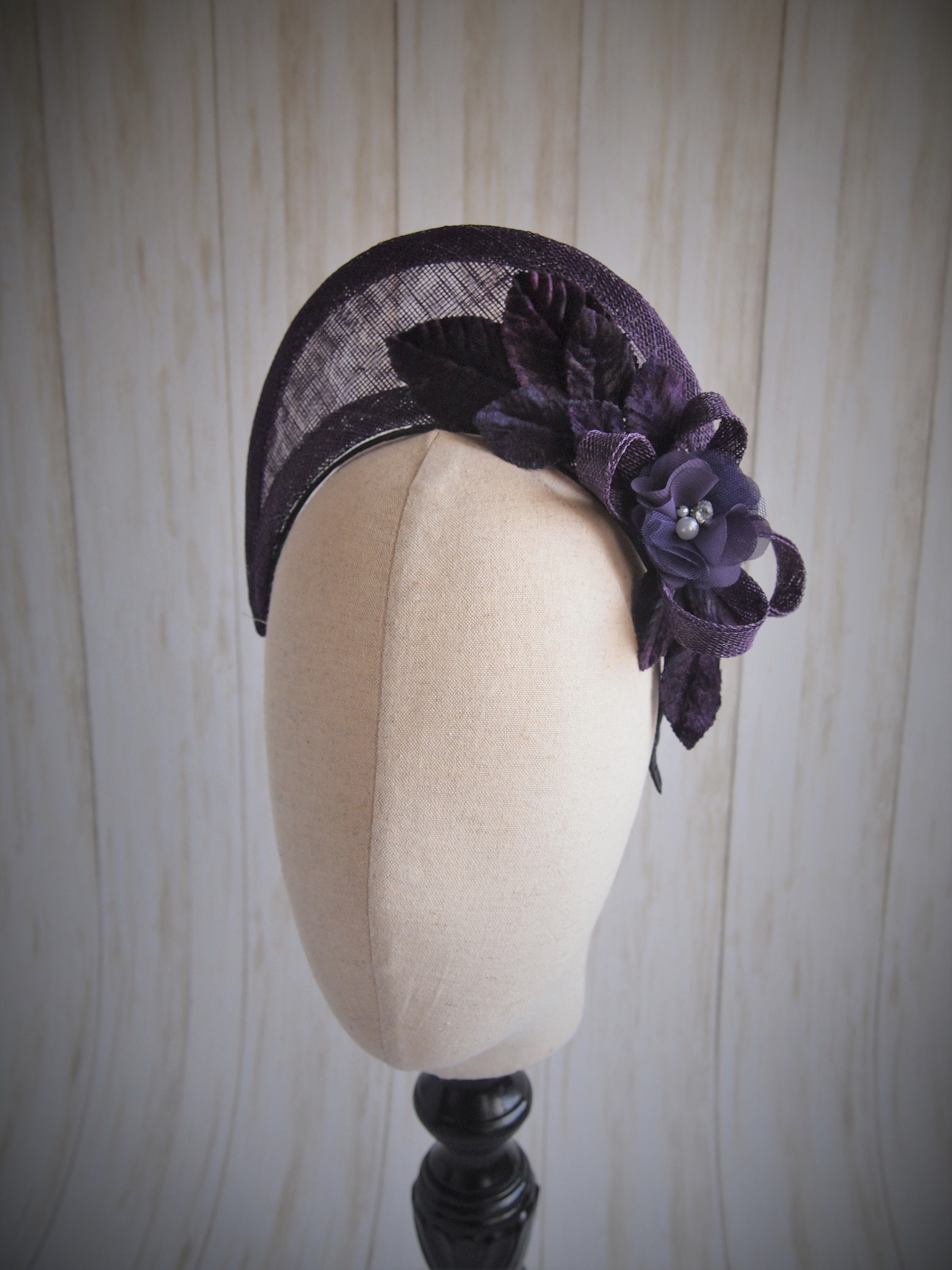 Plum Halo Fascinator
