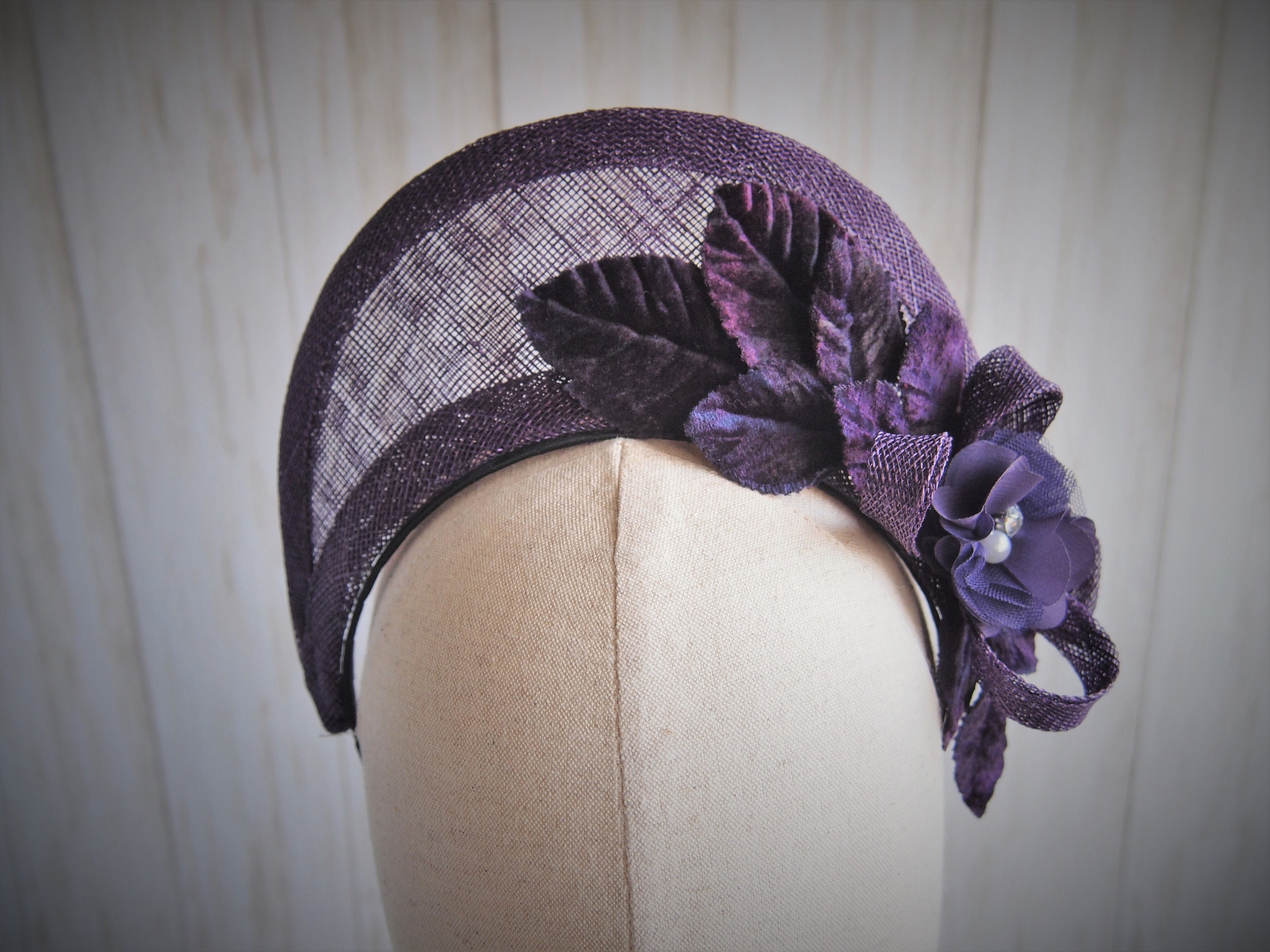 Plum Halo Fascinator