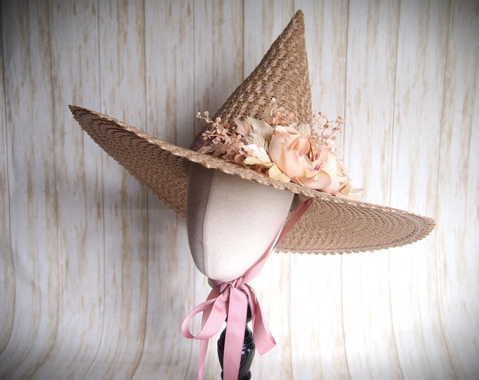 Straw Witch Hat, Head Size 23.5" - Etsy