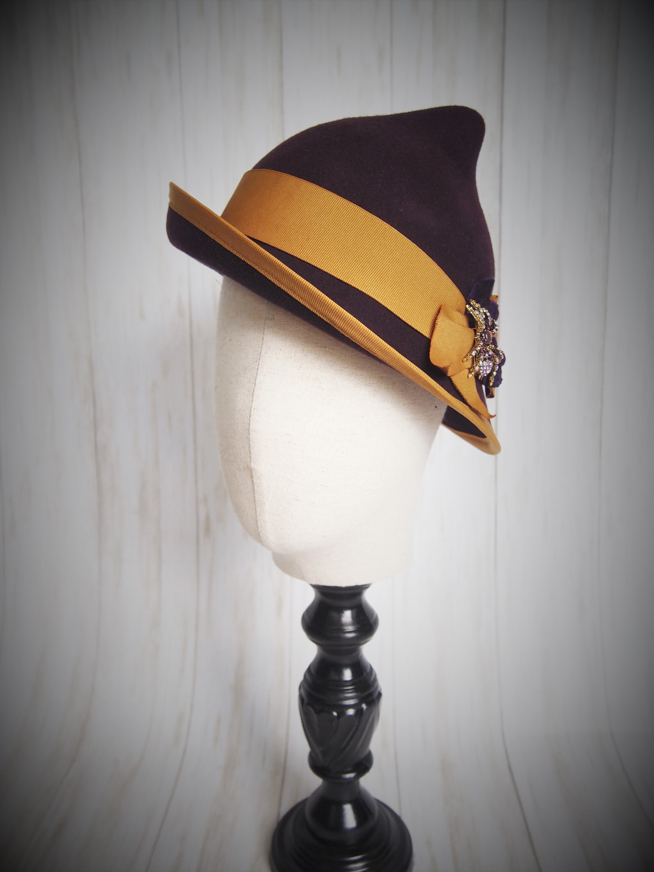 Plum Felt Deco Hat