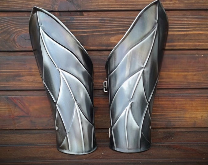 Elven Bracers, Steel Armor, Elf Fantasy Warrior Vambracers, Larp ...