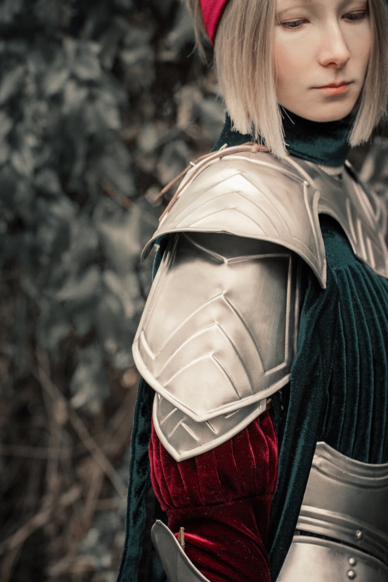 Pair of Pauldrons for Female LARP Costume Steel Fantasy - Etsy Canada