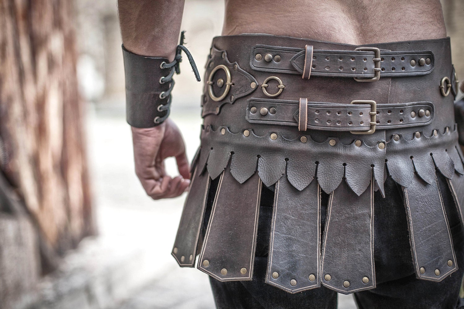 Medieval Gladiator Spartacus Leather Belt | Etsy