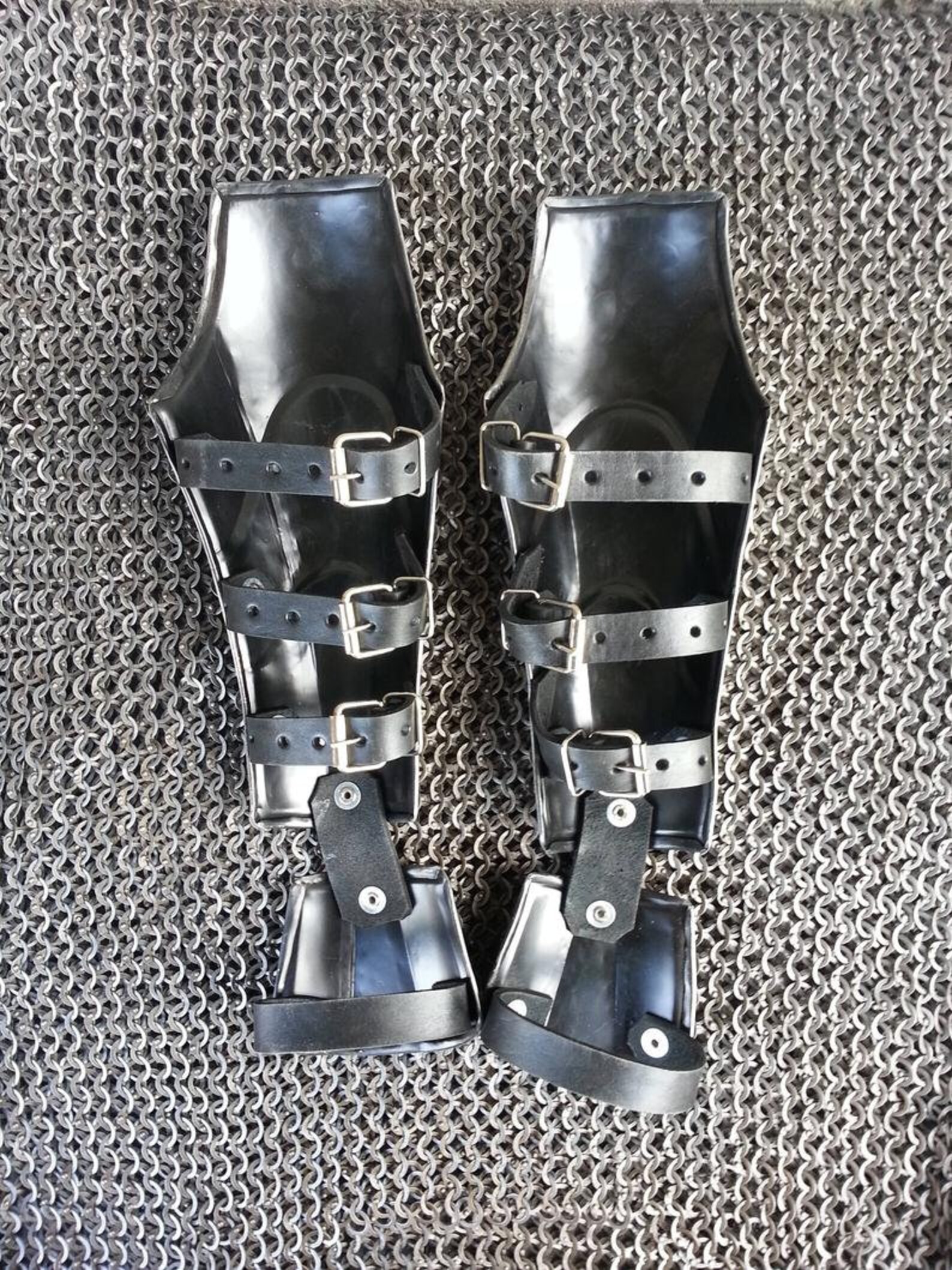 Pair of gothic bracers medieval knight armor blackened steel | Etsy