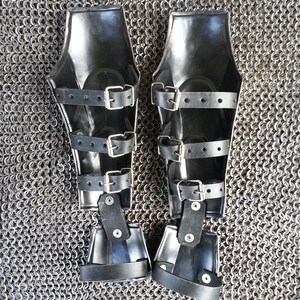 Pair of Gothic Bracers, Medieval Knight Armor, Blackened Steel Bracers ...