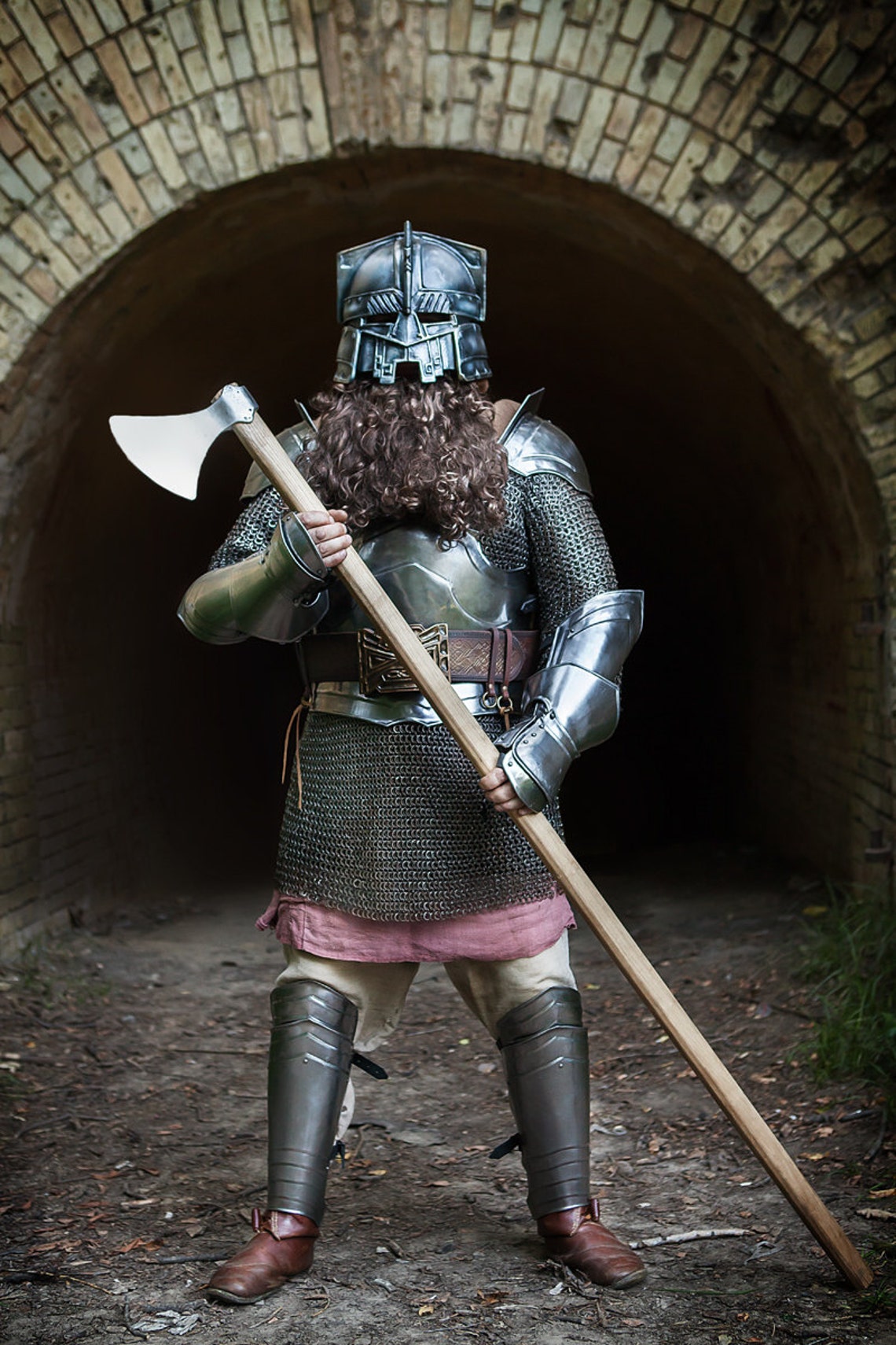 Shoulder armor pair of pauldrons for medieval knight larp | Etsy