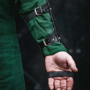 Blackened Steel Pair of Bracers, Dwarven Armor for Arm Protection ...