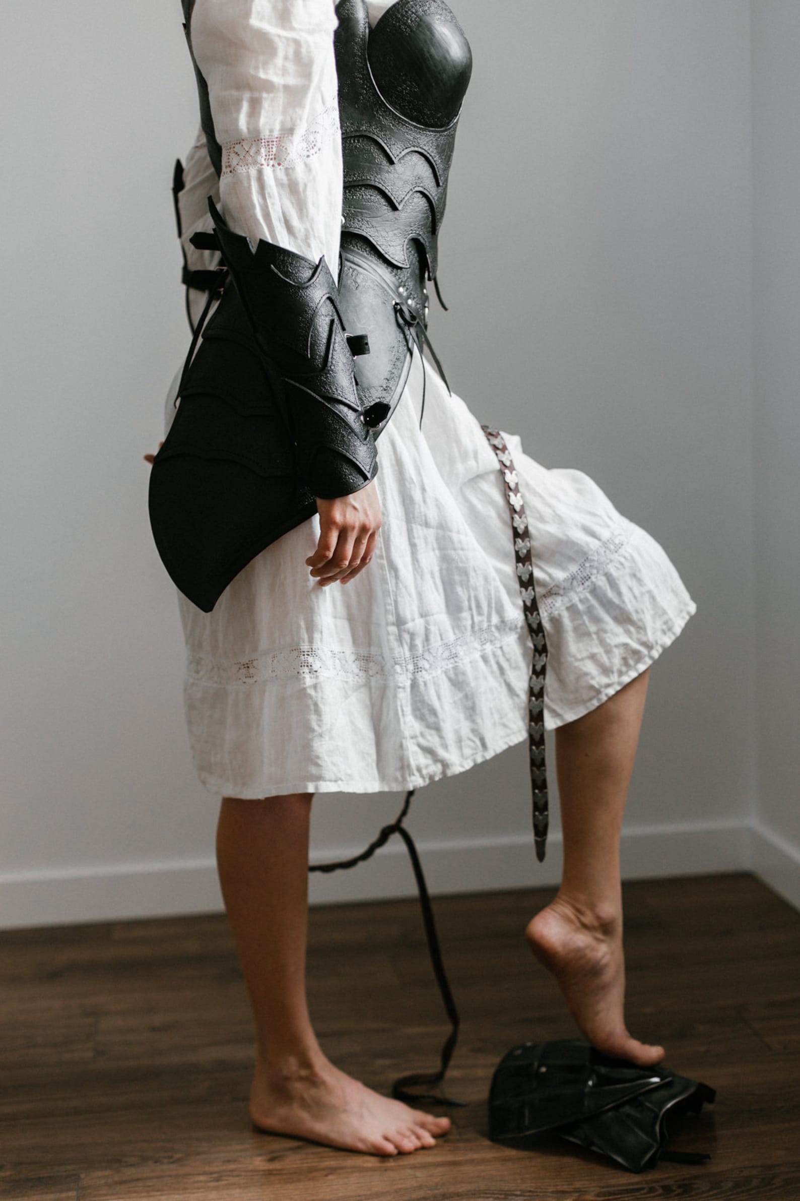 Warrior Lady Skirt Dark Armor Leather Female Belt - Etsy Australia