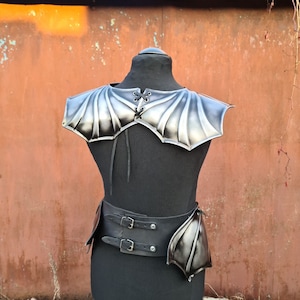 Female LARP Costume, Steel Fantasy Shoulders Armor and Belt, Lady ...