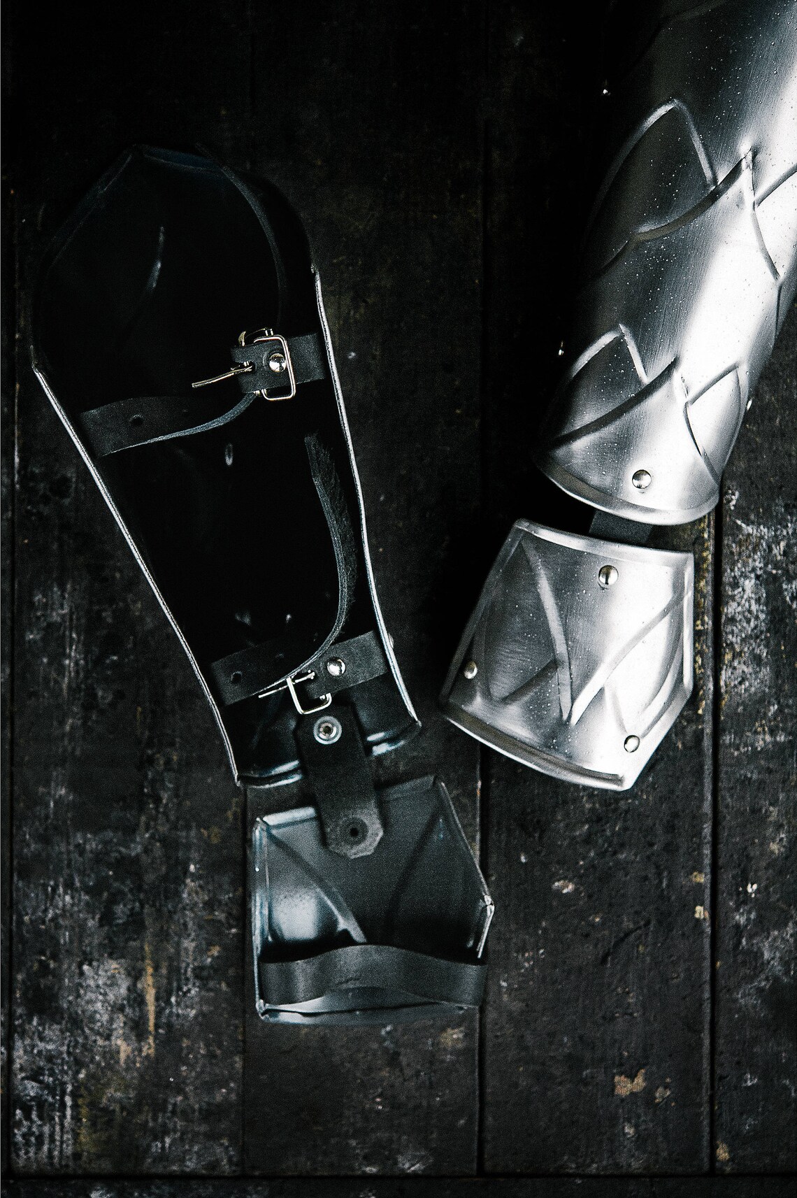 Blackened Steel Pair of Bracers Dwarven Armor for Arm - Etsy