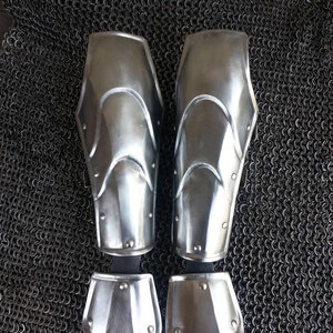 Pair of Gothic Bracers, Medieval Knight Armor, Blackened Steel Bracers ...