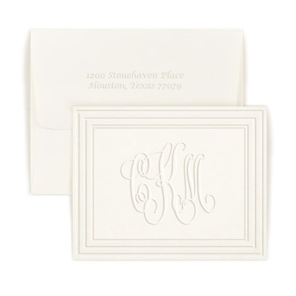 Embossed Monogram - Etsy