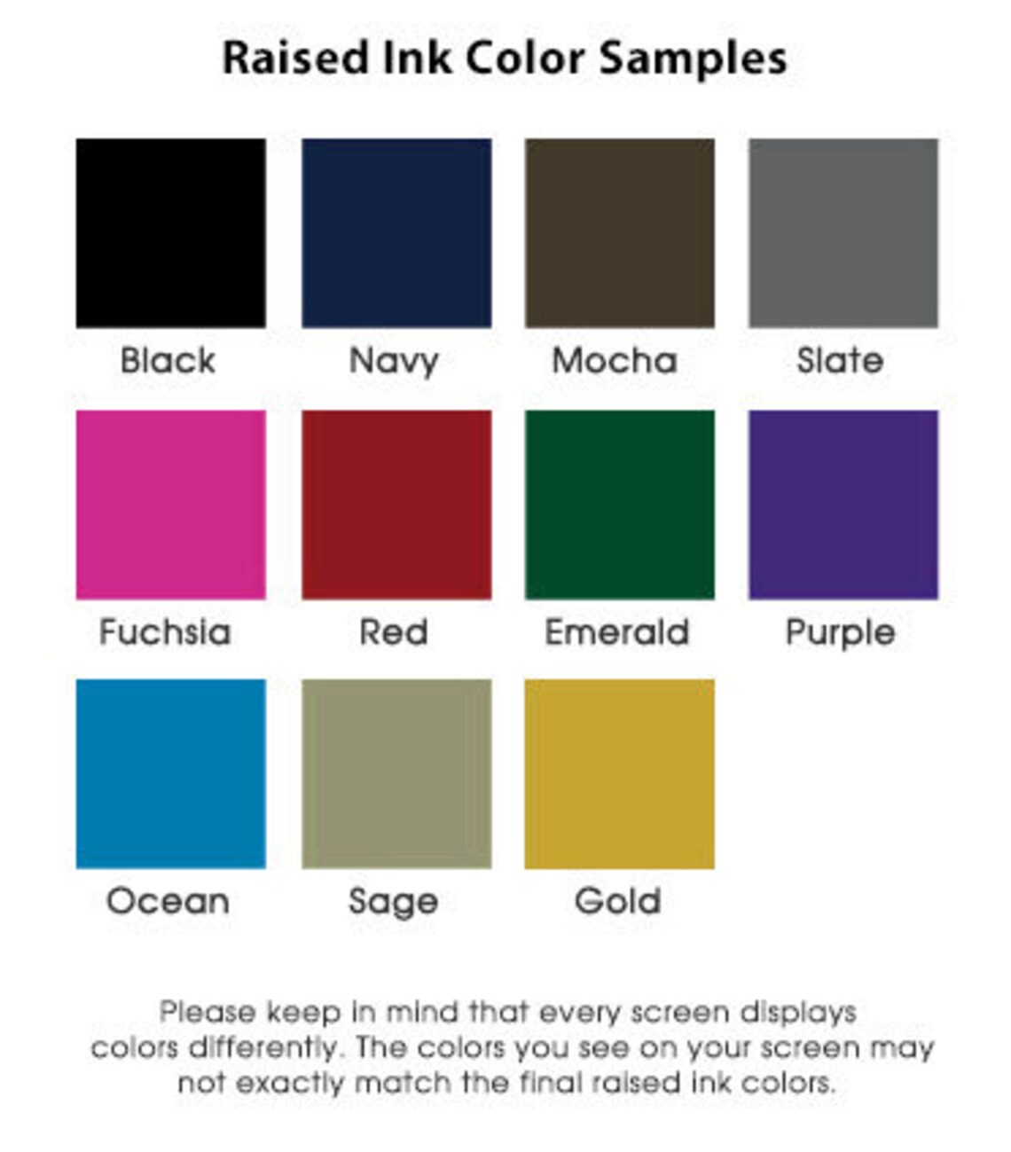 Raised Ink Monogrammed Gift Enclosure Cards | Etsy