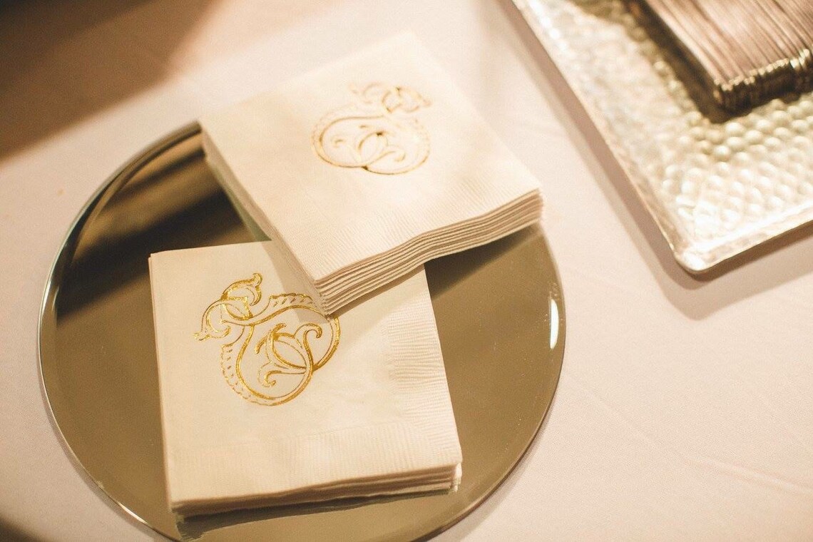 Monogrammed / Personalized / Custom Paper Cocktail Napkins - Etsy