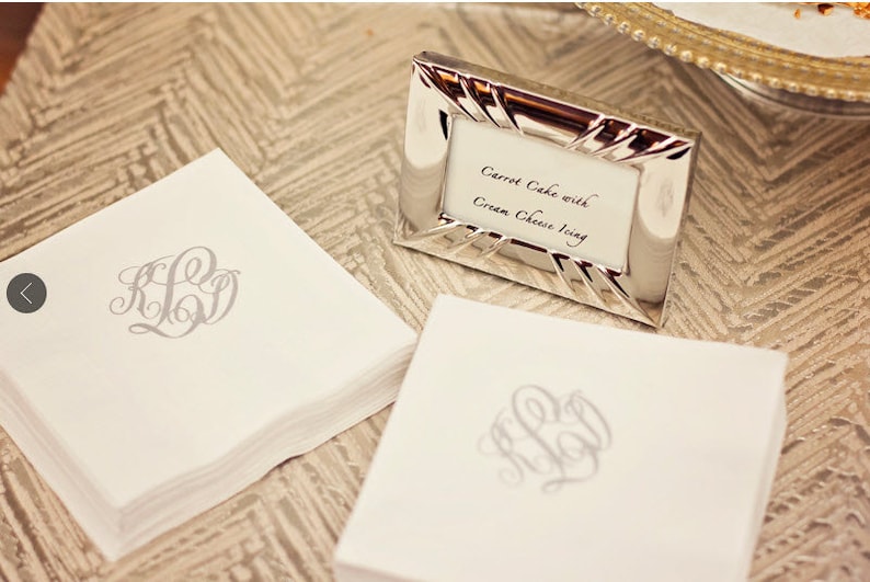 Monogrammed / Personalized / Custom Paper Cocktail Napkins - Etsy
