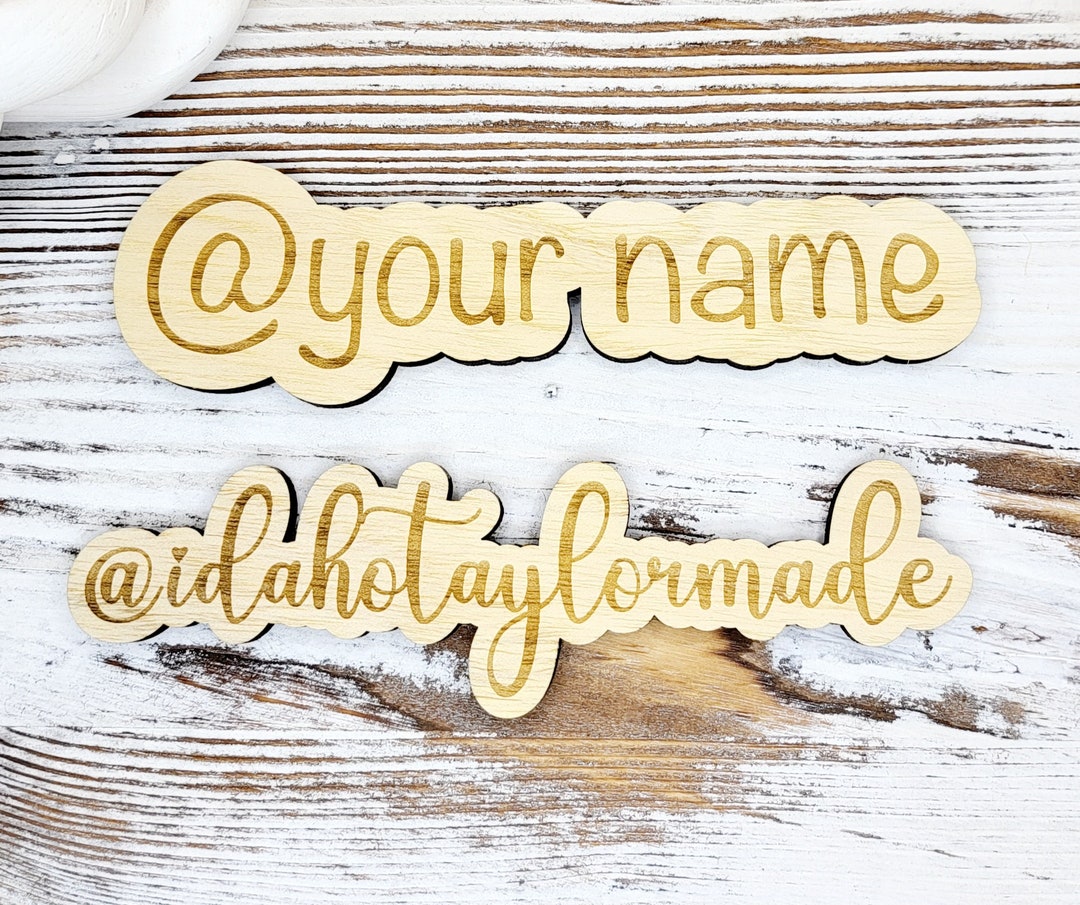 Custom Wood Name Plate: Business Photo Prop, Social Media Tag - Etsy