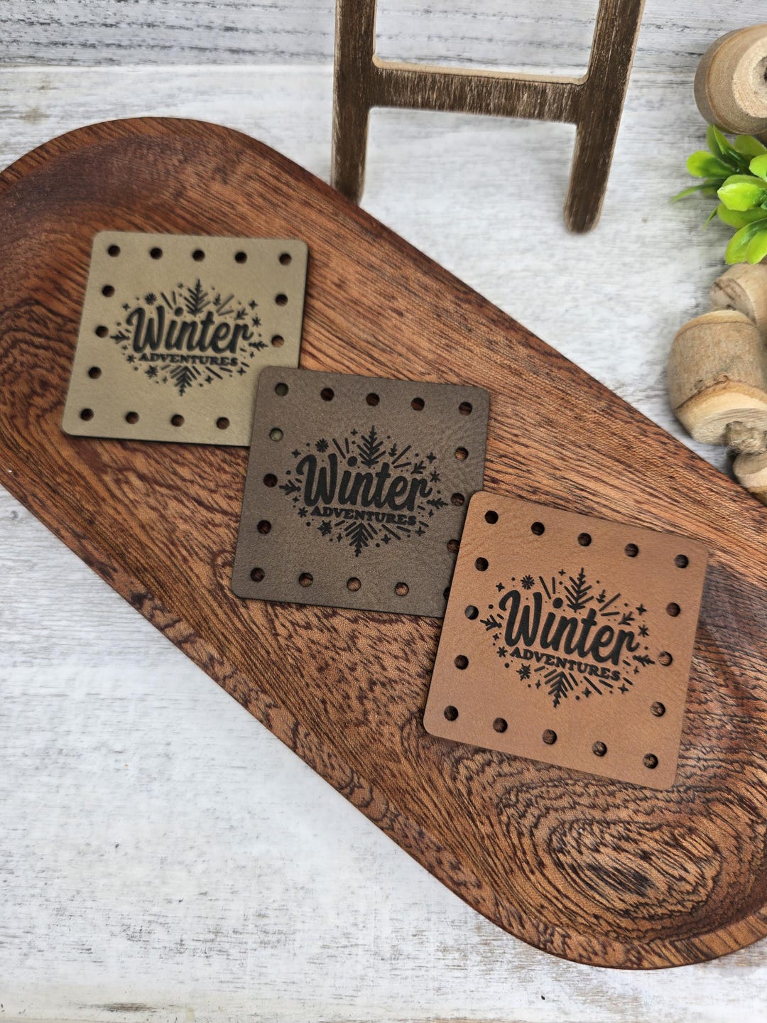 Winter Adventures Faux Leather Patches: Knit & Crochet Projects - Etsy