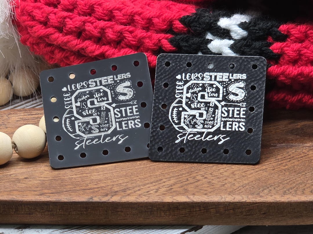 Steelers Faux Leather Crochet Project Patches: Vegan-friendly - Etsy