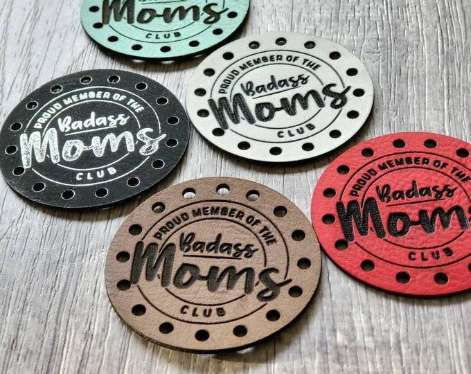 Proud Member of the Badass Moms Club PATCHES Vegan Leather Ultrasuede ...