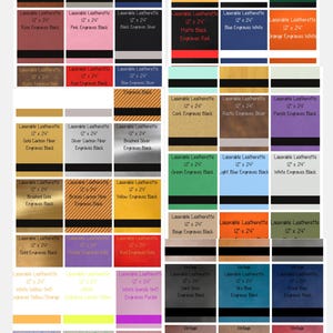 Leatherette Sheets! Laser Engraving or UV Print Supplies! Laserable Leather! Glowforge, Omtech ...