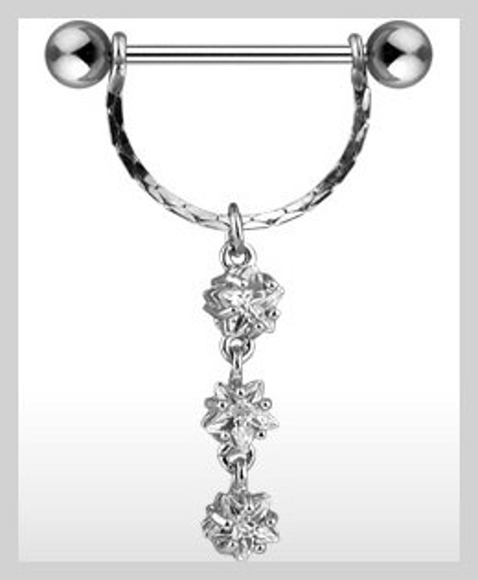 Nipple Shield Pierced CZ Silver Sep Crystal Body Chains Nipple - Etsy