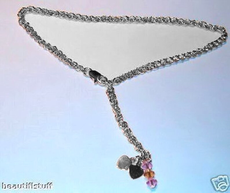 18kt GOLD Gep SILVER Sep French Rope Heart Charm Chain Chains - Etsy