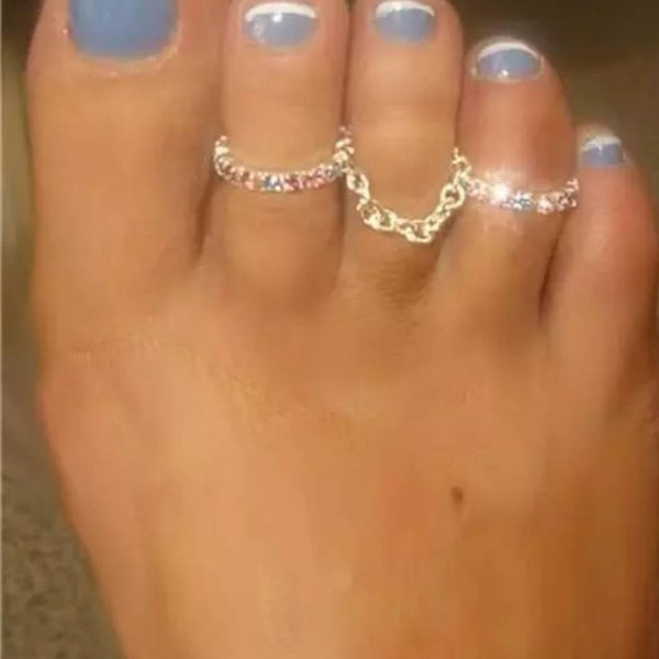 Double Toe Rings - Etsy