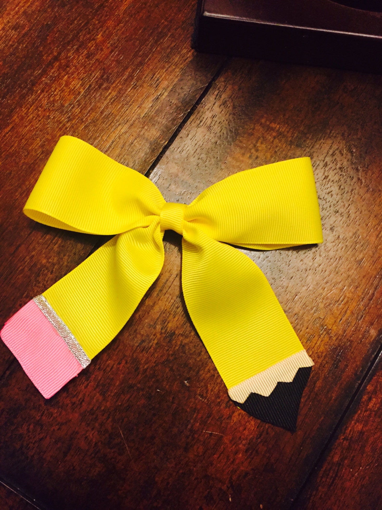 Back to School Pencil Bow School Bows Ponytail Bow - Etsy