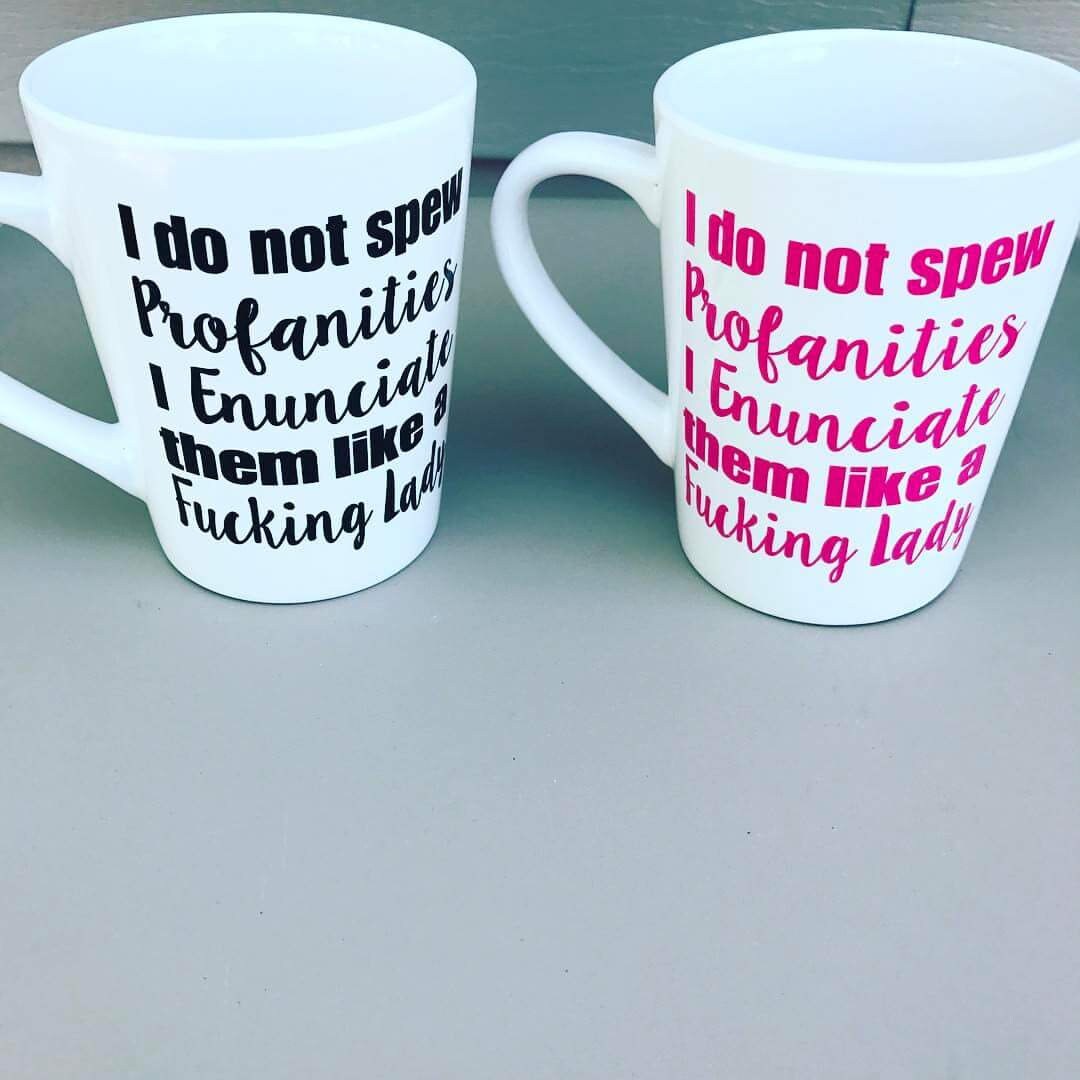 I Do Not Spew Profanities Coffee Mug - Fucking Lady Coffee Mug - Adult ...