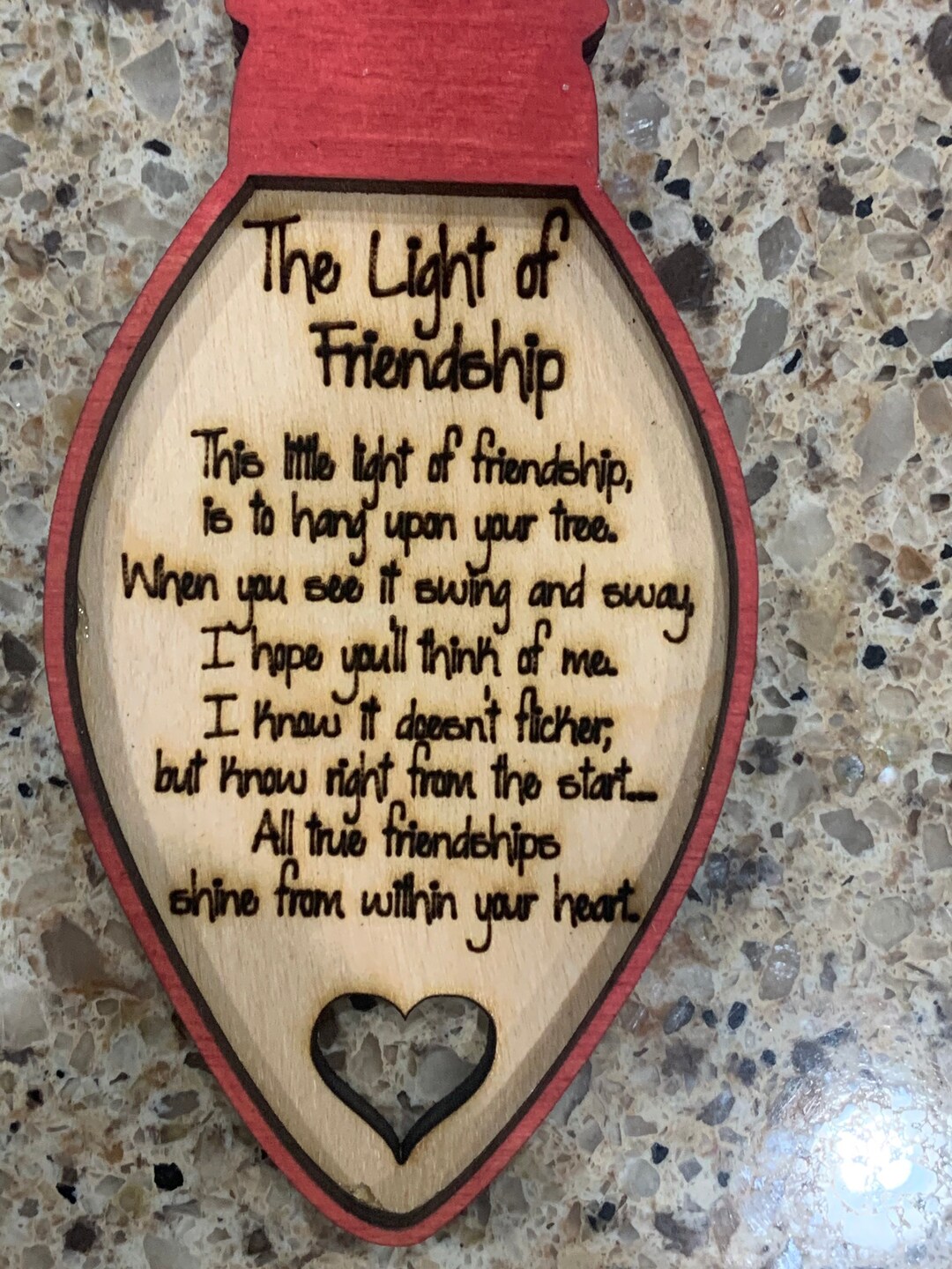 Light of Friendship- Friendship Ornament- Wood Ornaments- Best Friends ...