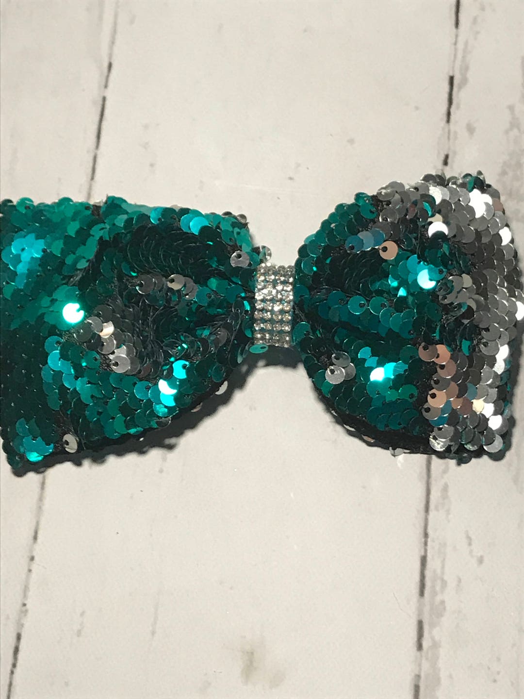6 Inch Bow - Mermaid Bow - Two Toned Sequin Bow - Bow Tie Hair Bow ...