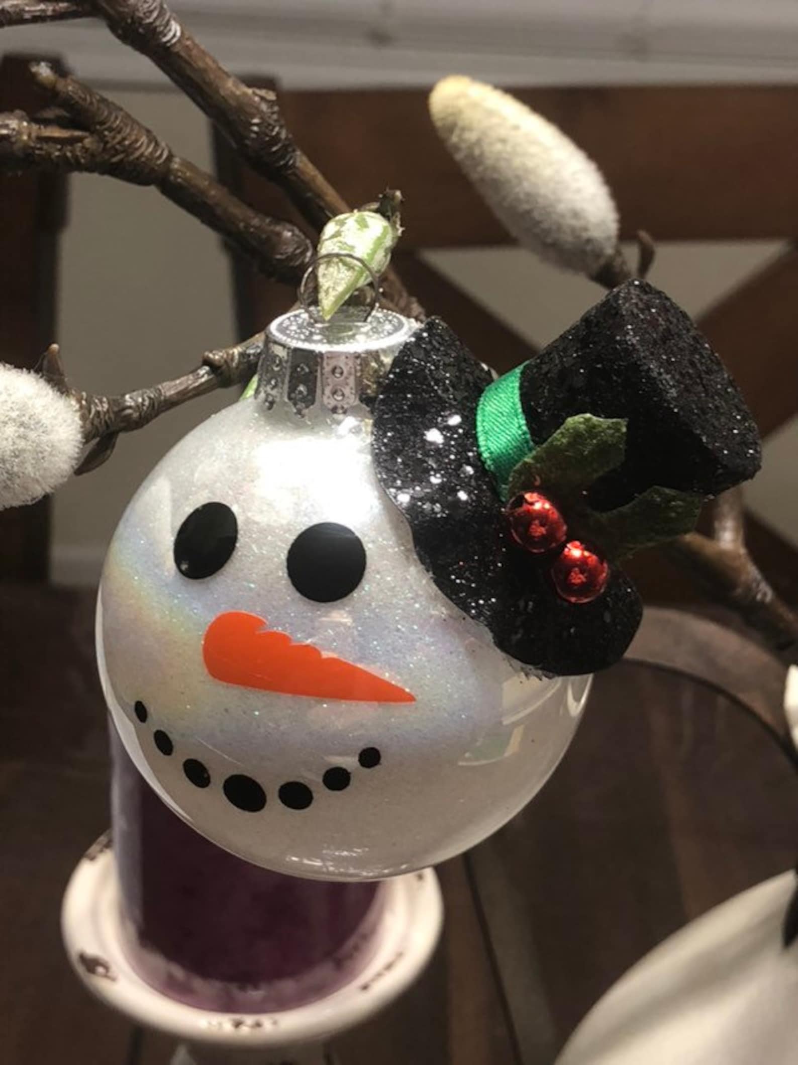 Snowman Christmas Ornament Snowman Ornaments Christmas - Etsy