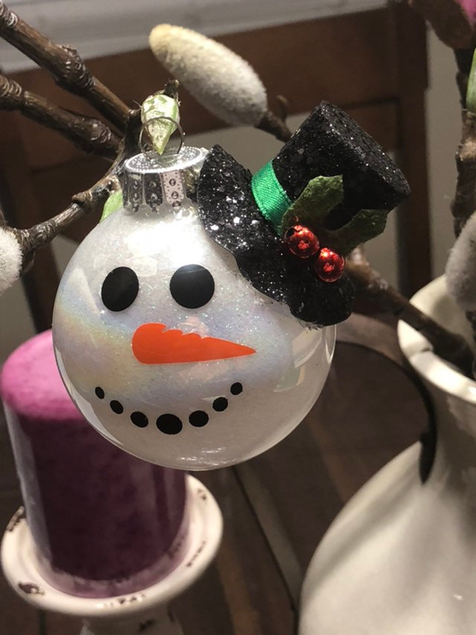 Snowman Christmas Ornament Snowman Ornaments Christmas - Etsy