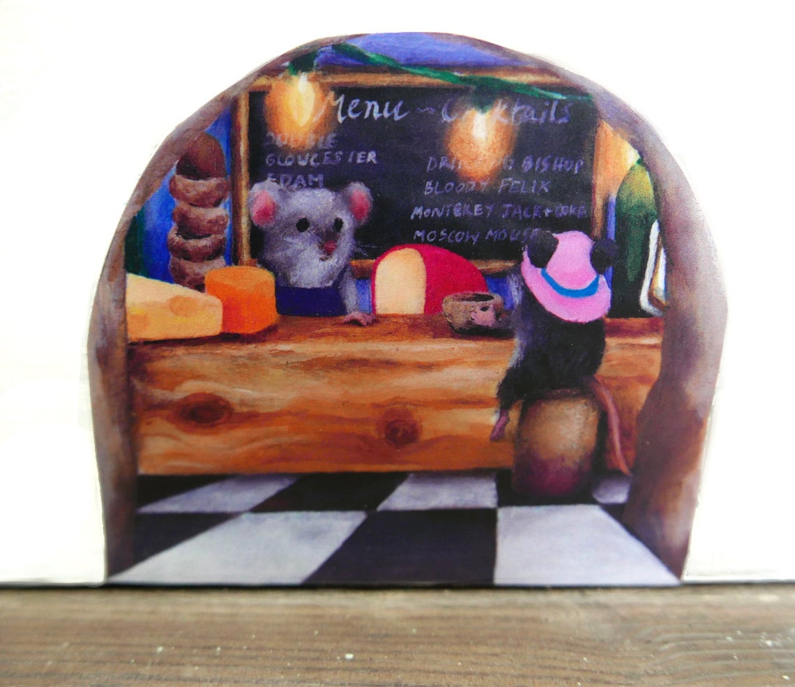 The Cheese Bar mouse hole wall sticker / decal | Etsy