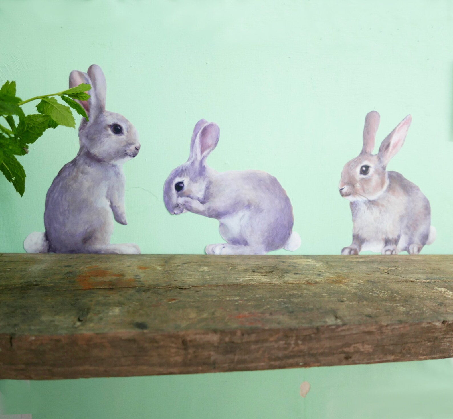 Bunny Rabbit Wall Sticker / Decal Woodland Collection SKU: | Etsy