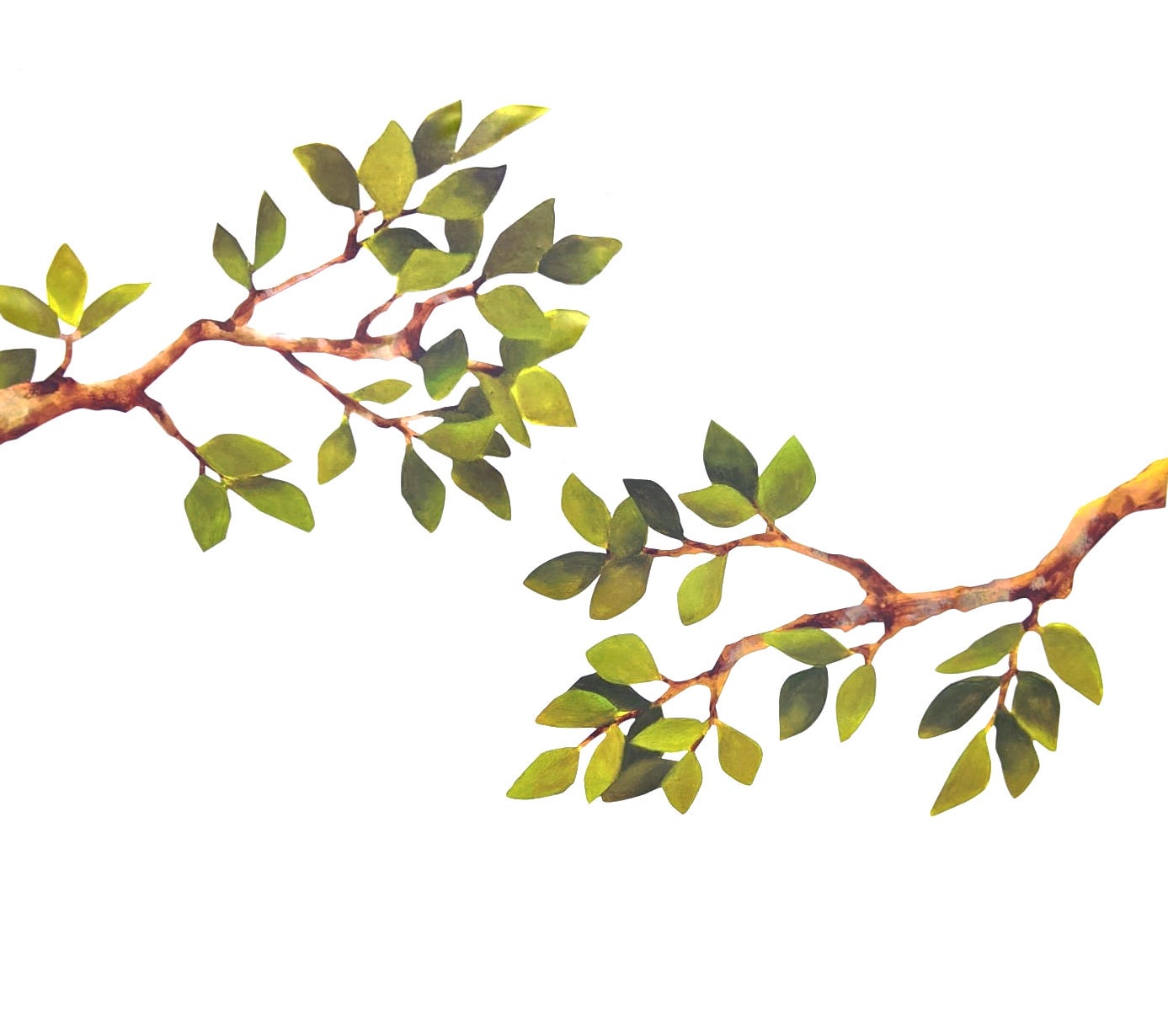 Tree Branch Decal Pair Woodland Mural Set of Two Designs | Etsy