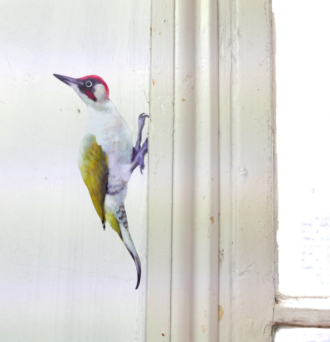 Green Woodpecker Wall Decal ** Woodland Wall Decor ** Nature Inspired ...