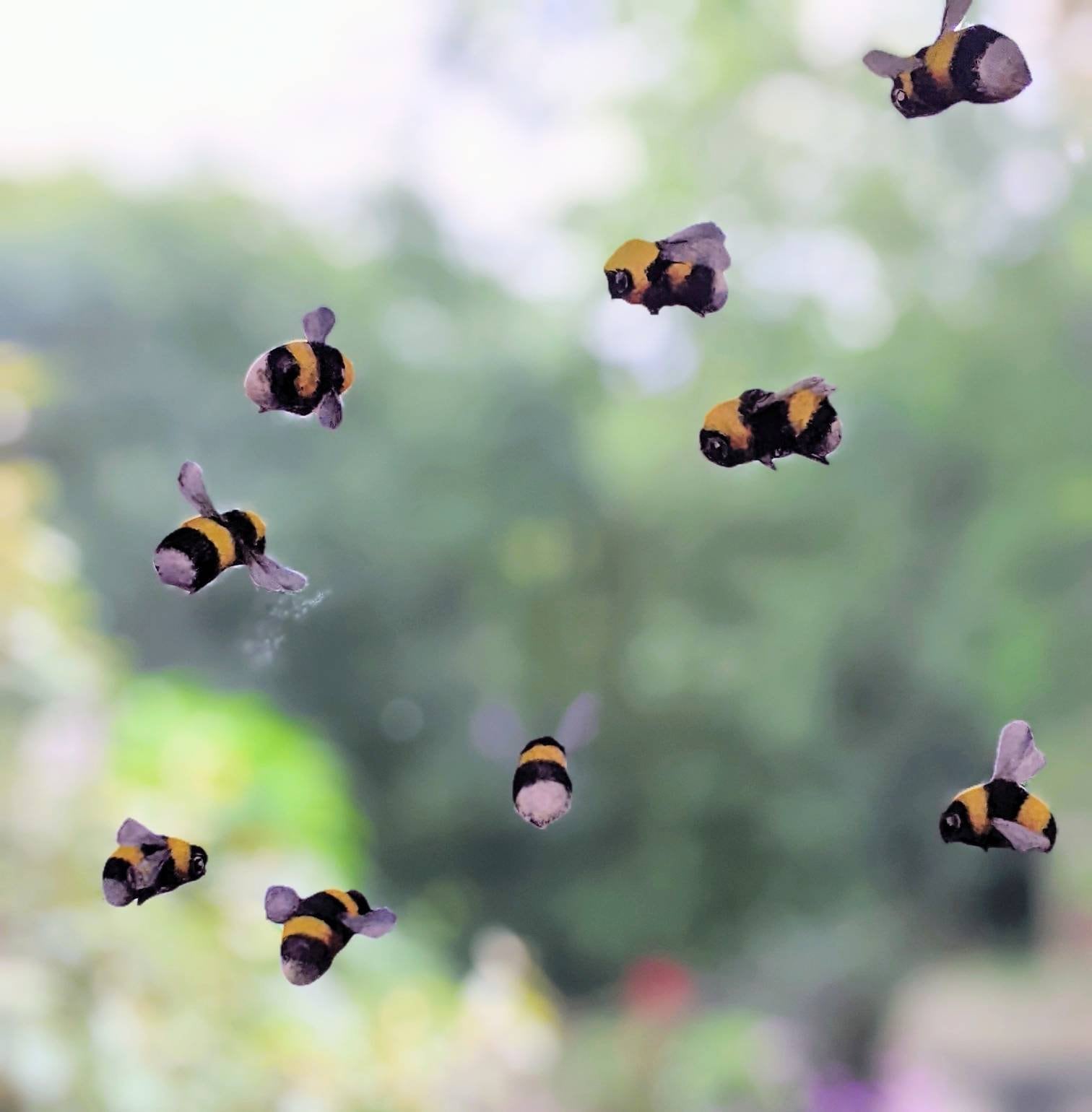 Save the Bees 9 Bumble Bee Wall Stickers / Window Car - Etsy UK