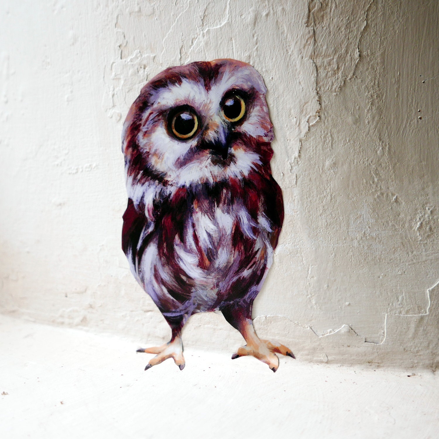 Little Brown Owl Woodland Wall Sticker / Decal SKU: bo | Etsy