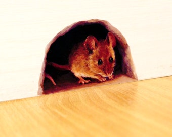 Mouse Hole Decal | Etsy