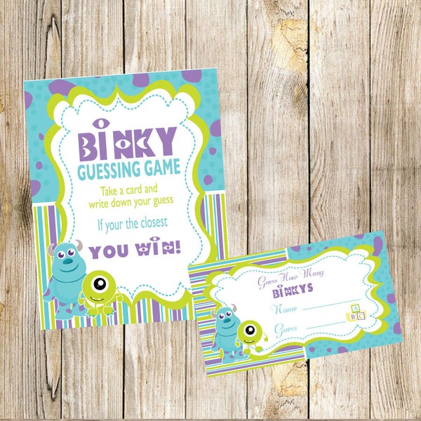 Guess How Many Pacifiers Baby Shower Game - Etsy
