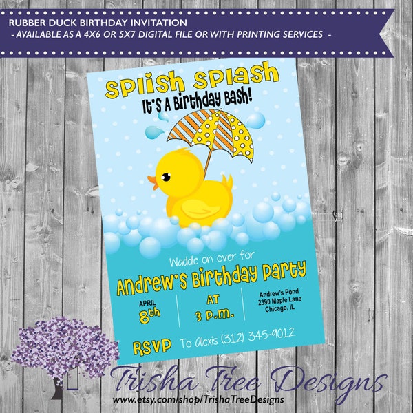 Duck Pool Party Invitation - Etsy