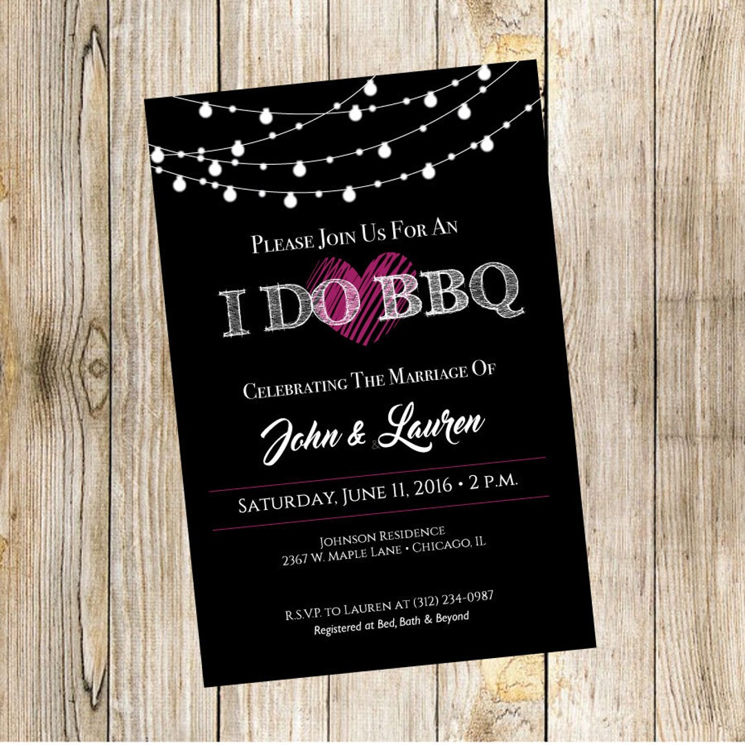 I Do BBQ Wedding Invitation - Etsy